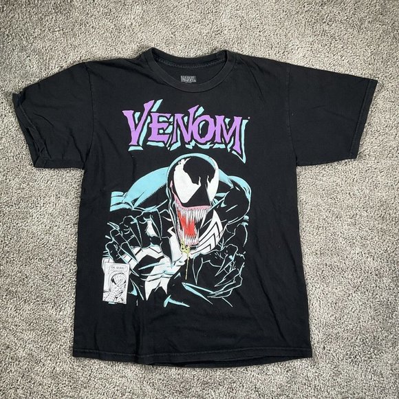 Marvel | Shirts | Marvel Adult Venom Graphic T Shirt Mens Medium Black ...